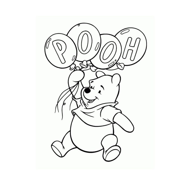 Winnie the Pooh Colouring Book - Etsy