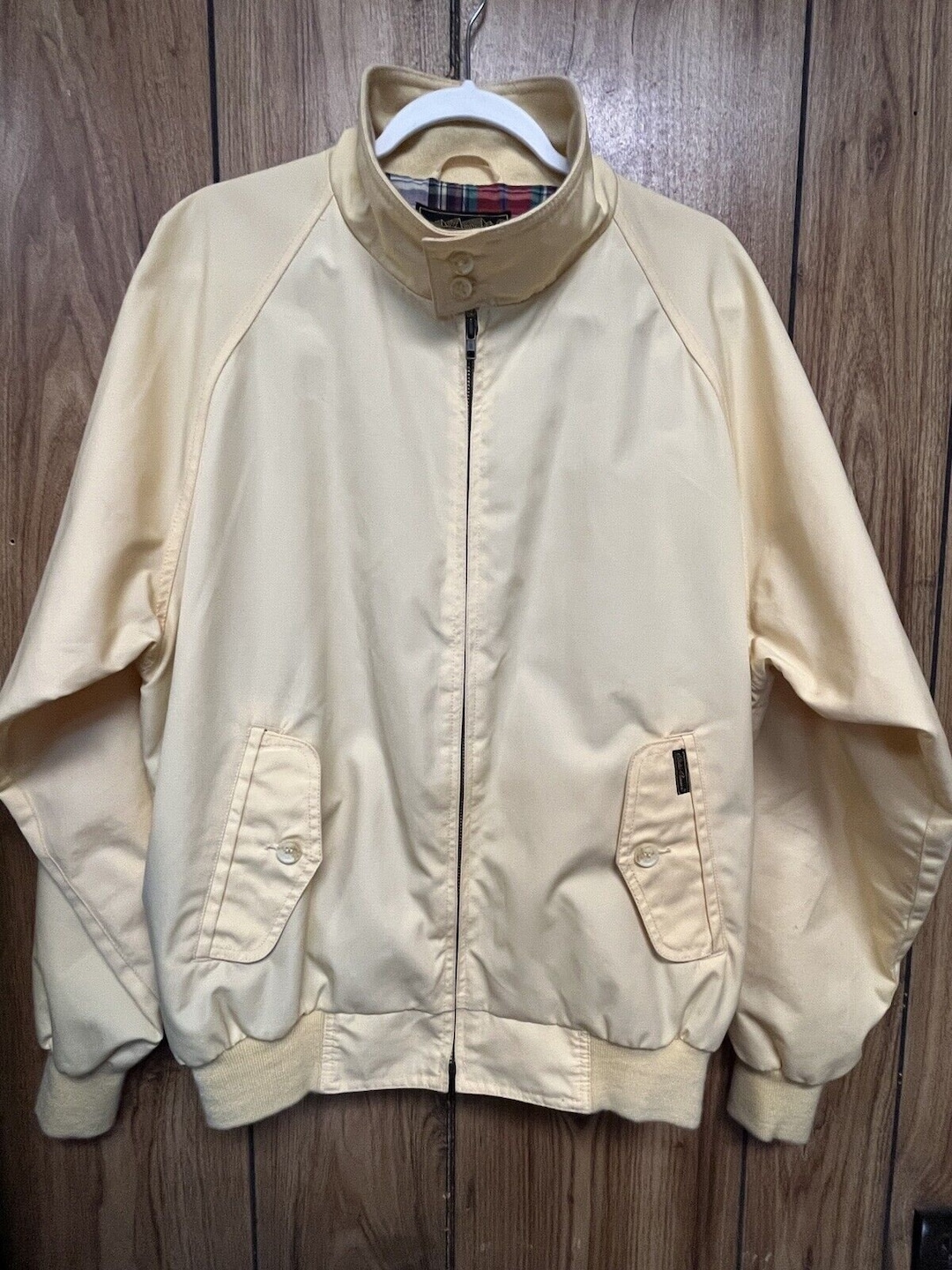 Vintage Eddie Bauer Jacket Large Plaid Lined Full Zip Yellow - Etsy