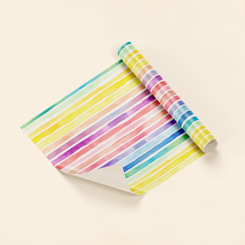 Watercolor Stripes Digital Paper, Seamless Stripe Pattern, Background ...