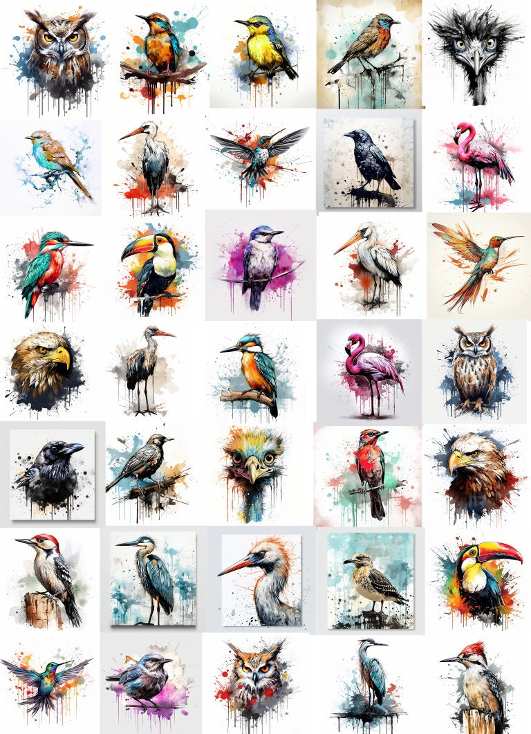 Funky Birds, Whimsical Creatures, Watercolor Birds, Cute Animals, Wings ...