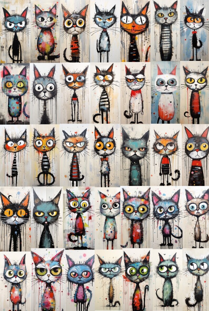 Very Weird Cats, Unloved Cats, Quirky, Sly Cats, Digi Files, Download ...
