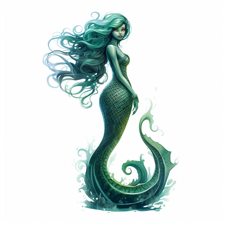 Enchanted Mermaids, Whimsical Mermaids, Digi Files, Magical, Quirky ...