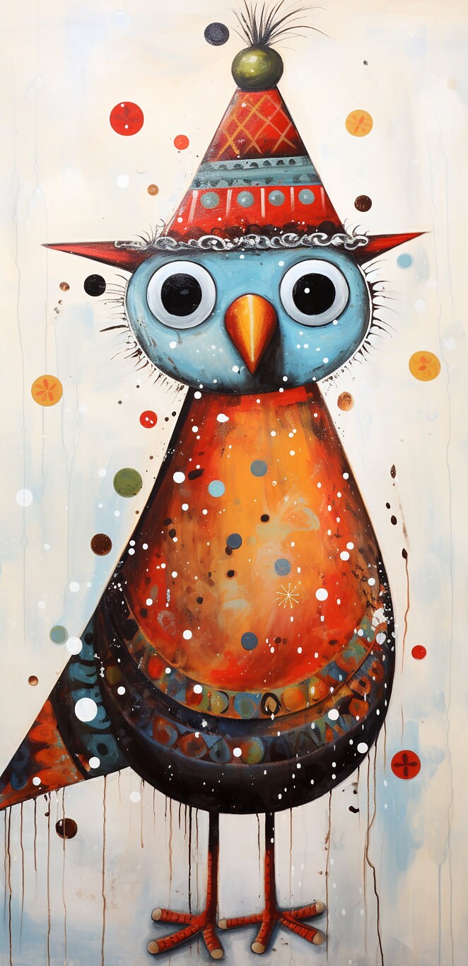 Whimsical Winter Birds, Christmas Birds, Whimsical , Xmas, Magical ...