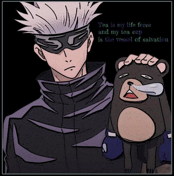 Anime Jujutsu Kaisen Gojo Satoru Taza de cerámica blanca con color ...