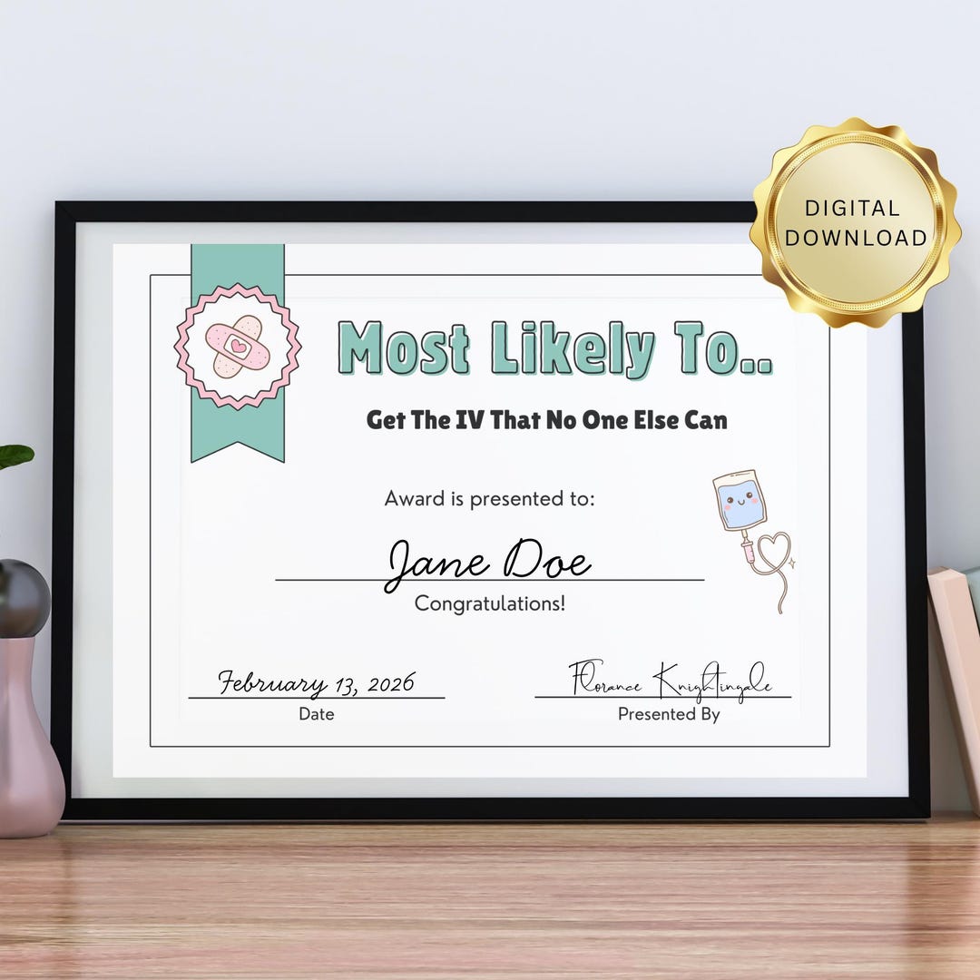 Nursing Superlative Awards Printable | Nurse Superlatives | Retirement ...