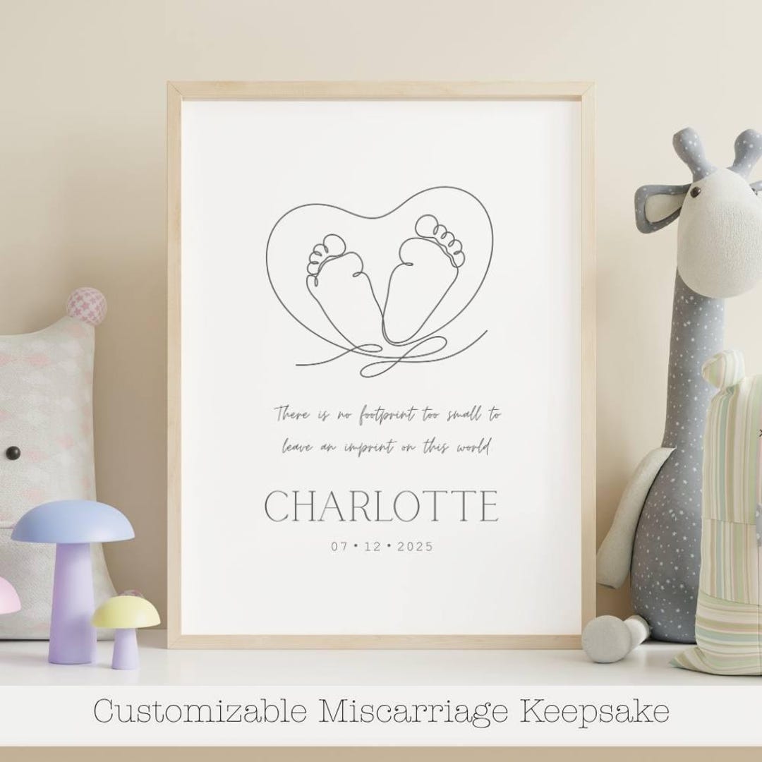 Custom Miscarriage Keepsake | Baby Loss Keepsake | Canva Template With ...