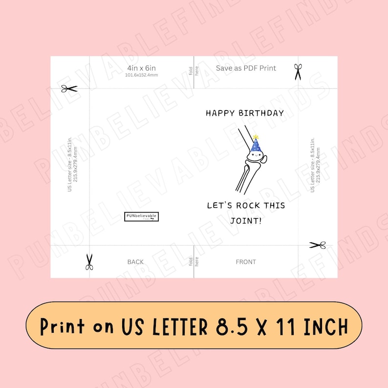 Funny Knee Anatomy Birthday Card: Healthcare Pun (digital Download) - Etsy