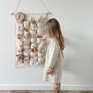 Personalized Embroidered Advent Calendar: Large Cotton Linen Wall ...