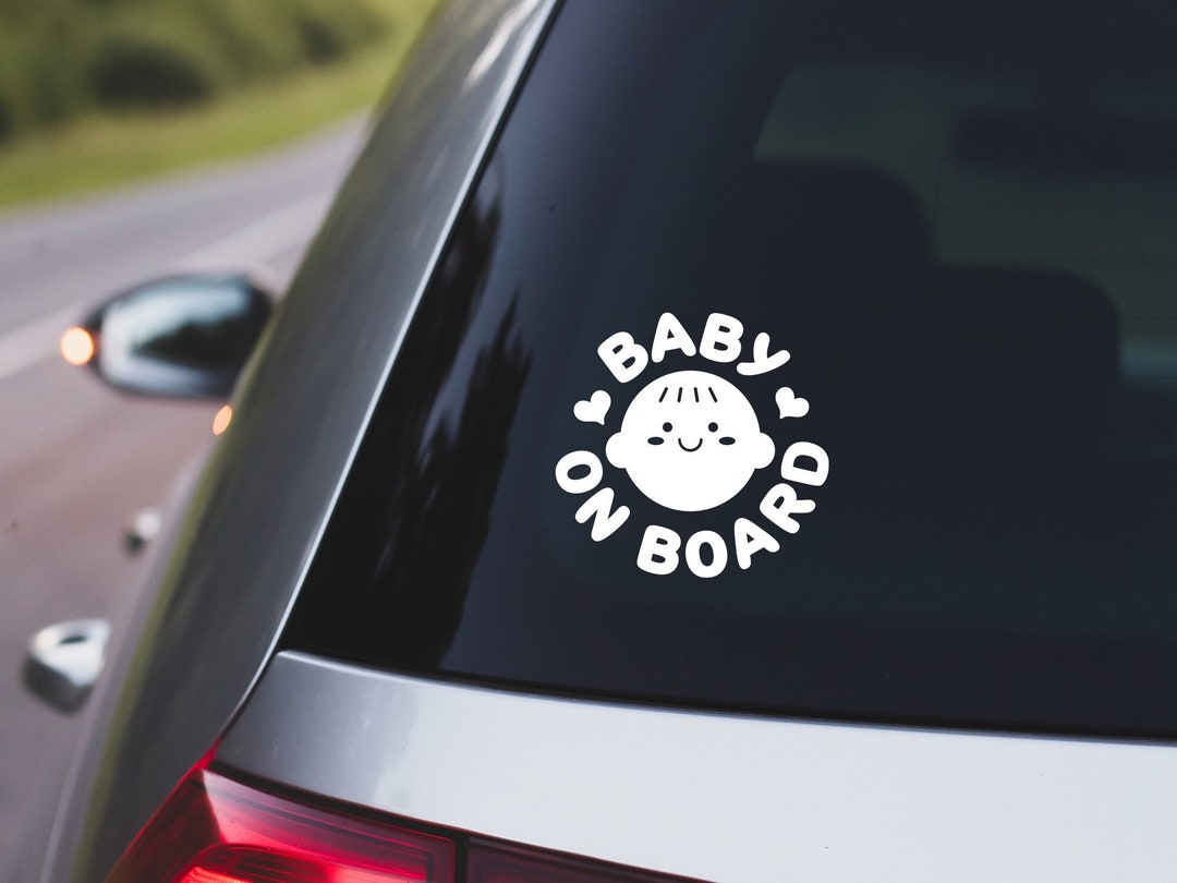 BABY ON BOARD Vinyl Car Decal | Baby Car Sticker | Car Window Sticker ...