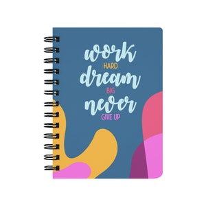 Inspirational Dream Big Notebook Colourful - Etsy