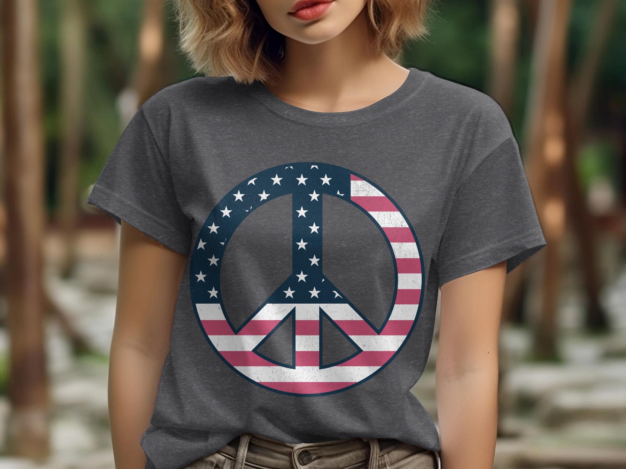 USA Peace Sign USA Custom T-tshirt, Peace Sign Sweatshirt, Patriotic ...