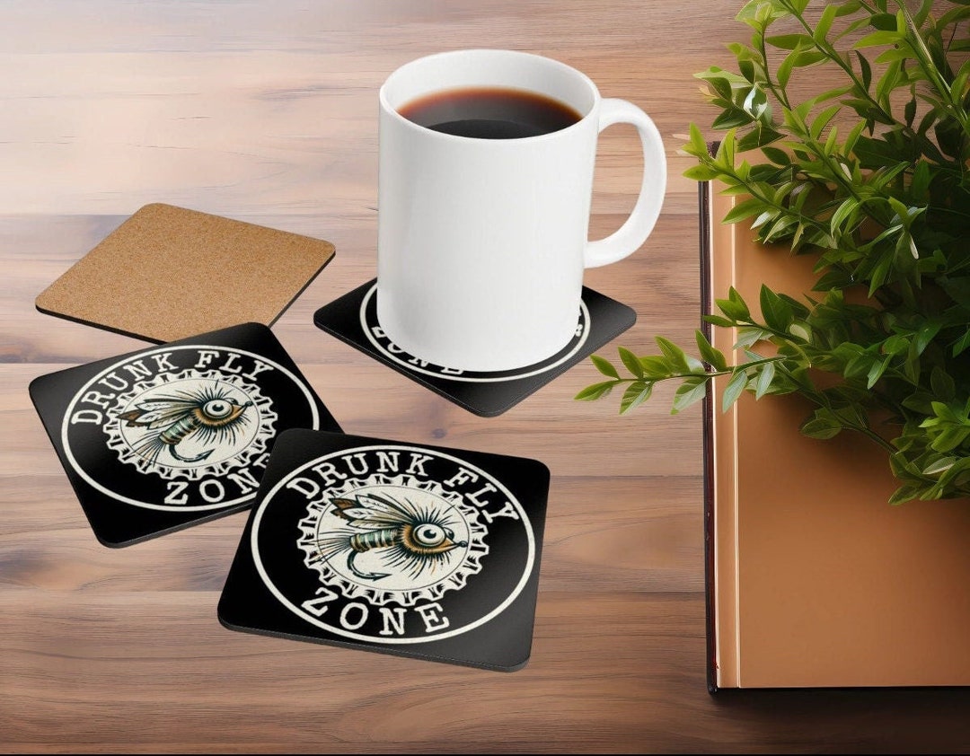 Drunk Fly Zone Coater Set of 4, Fly Fishing, Rainbow Trout, Brown Trout ...