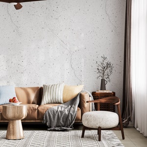 Vintage Plastered Concrete Wallpaper Rustic Living Room Decor - Etsy