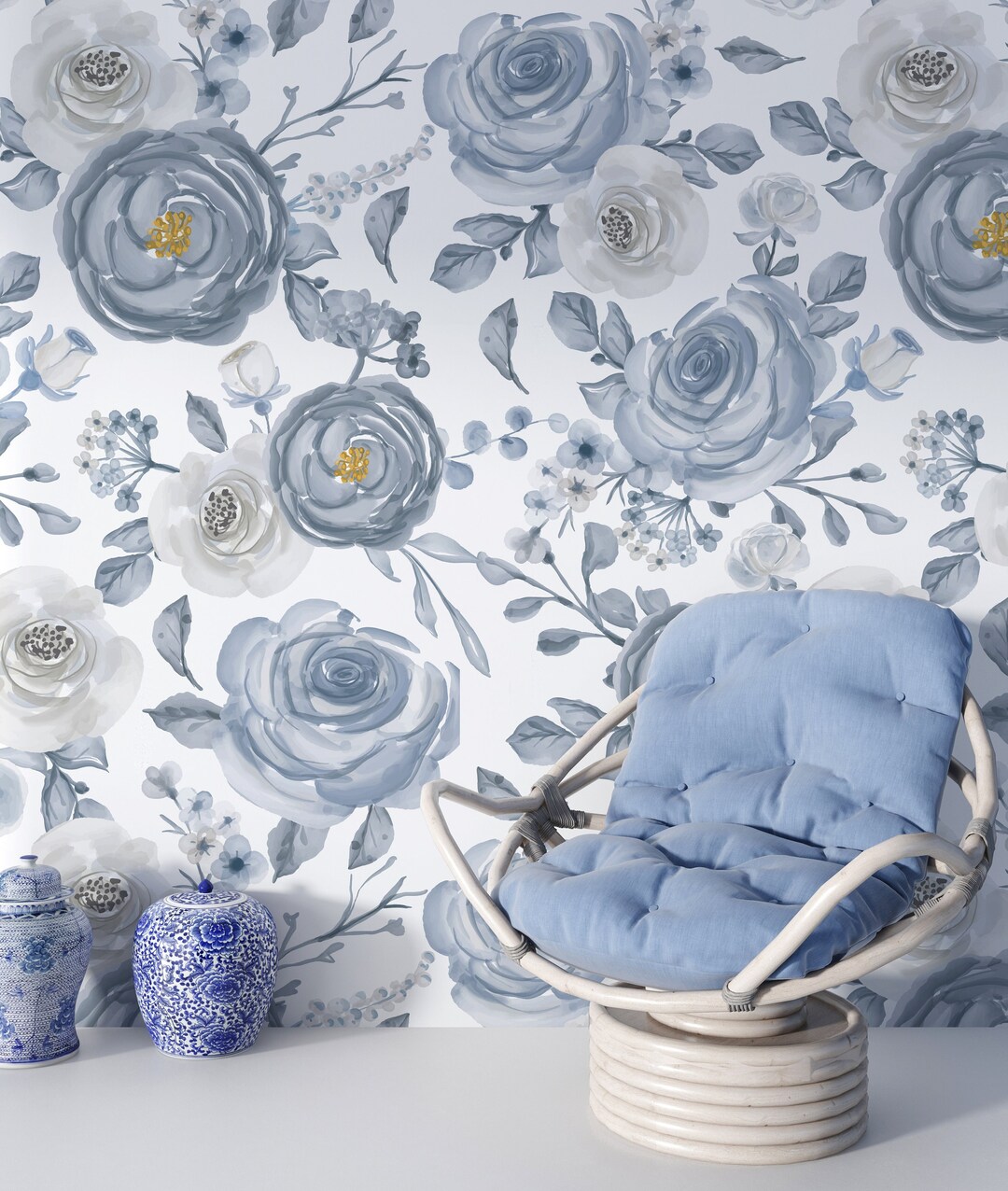 Rose Wallpaper, Floral Wallpaper, Seamless Wildflower Wallpaper ...