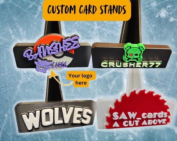 3D Printed Trading Card Display Stand | Graded Trading Card Stand - Etsy