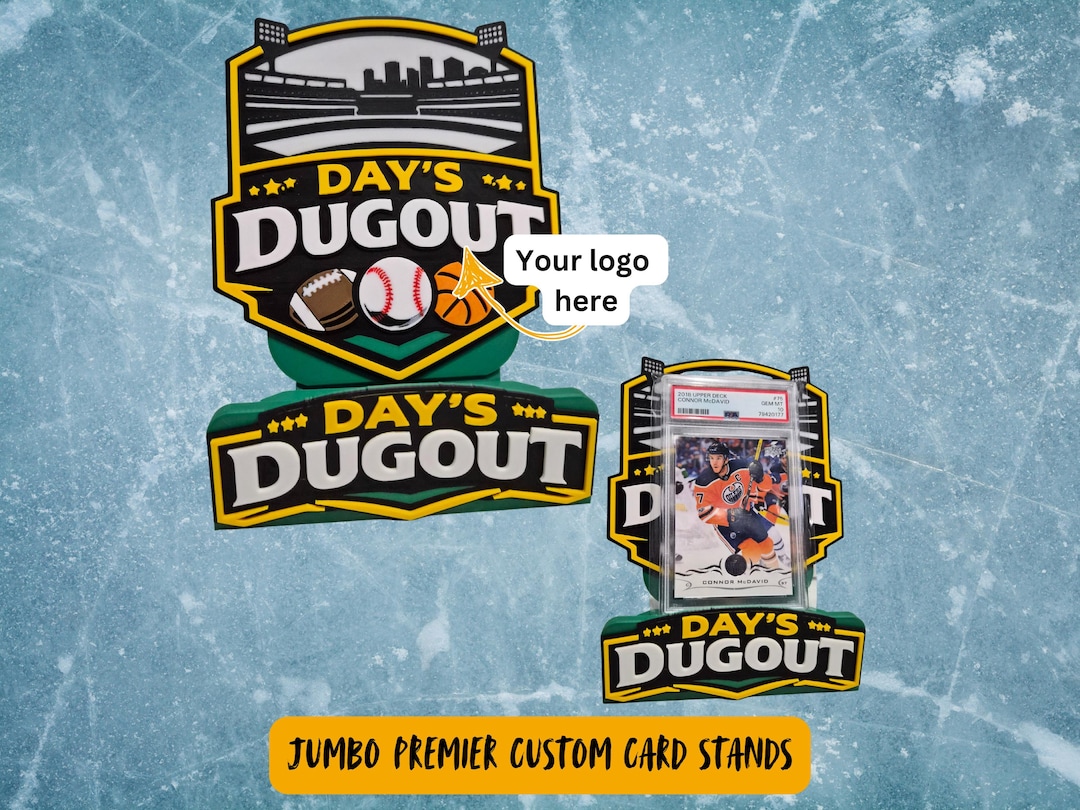 Jumbo Premier Trading Card Stands, Custom 3D Printed Sports Card Stands ...