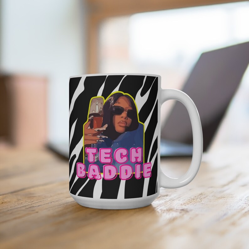 Tech Baddie Mug Zebra Print Mug Megan Thee Stallion Mug 15oz - Etsy