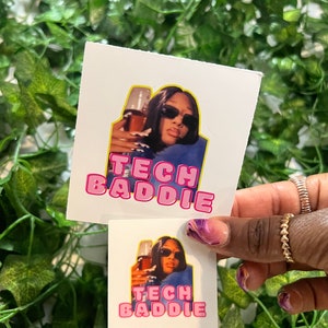 Tech Baddie Sticker | Megan Thee Stallion | Funny Meme Sticker | Women ...