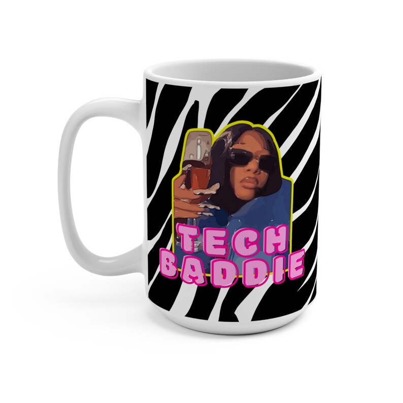Tech Baddie Mug Zebra Print Mug Megan Thee Stallion Mug 15oz - Etsy