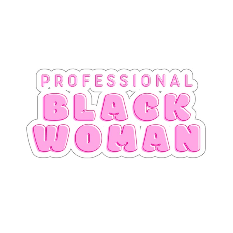 Professional Black Woman Sticker pink Black Women in Careers - Etsy