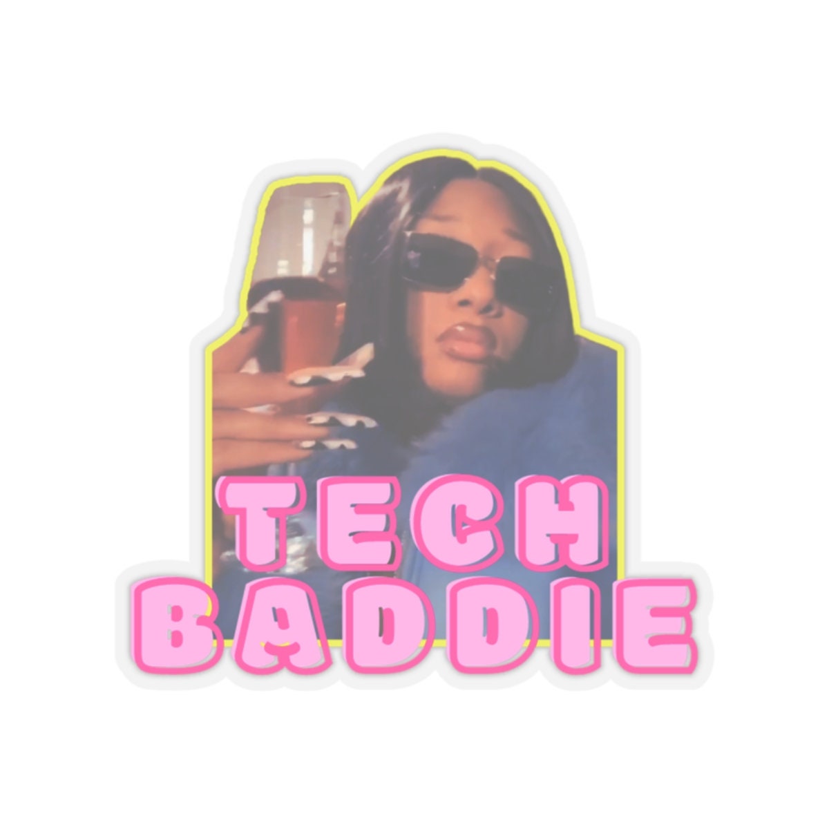 Tech Baddie Sticker | Megan Thee Stallion | Funny Meme Sticker | Women ...