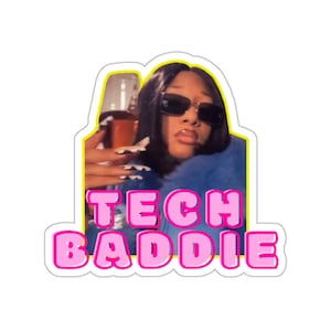 Tech Baddie Sticker | Megan Thee Stallion | Funny Meme Sticker | Women ...