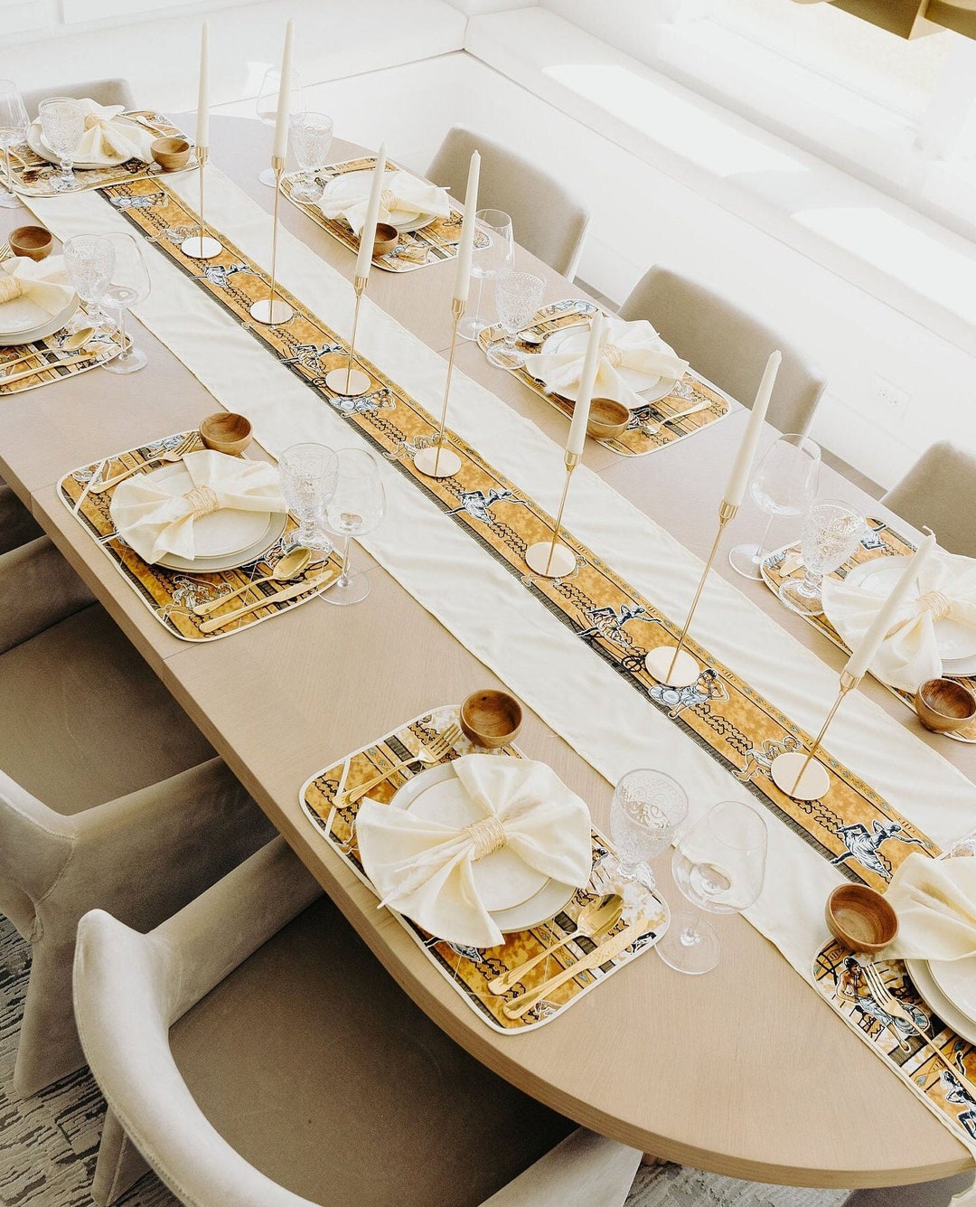 African Fabric Table Runner, African Print Table Settings, African ...