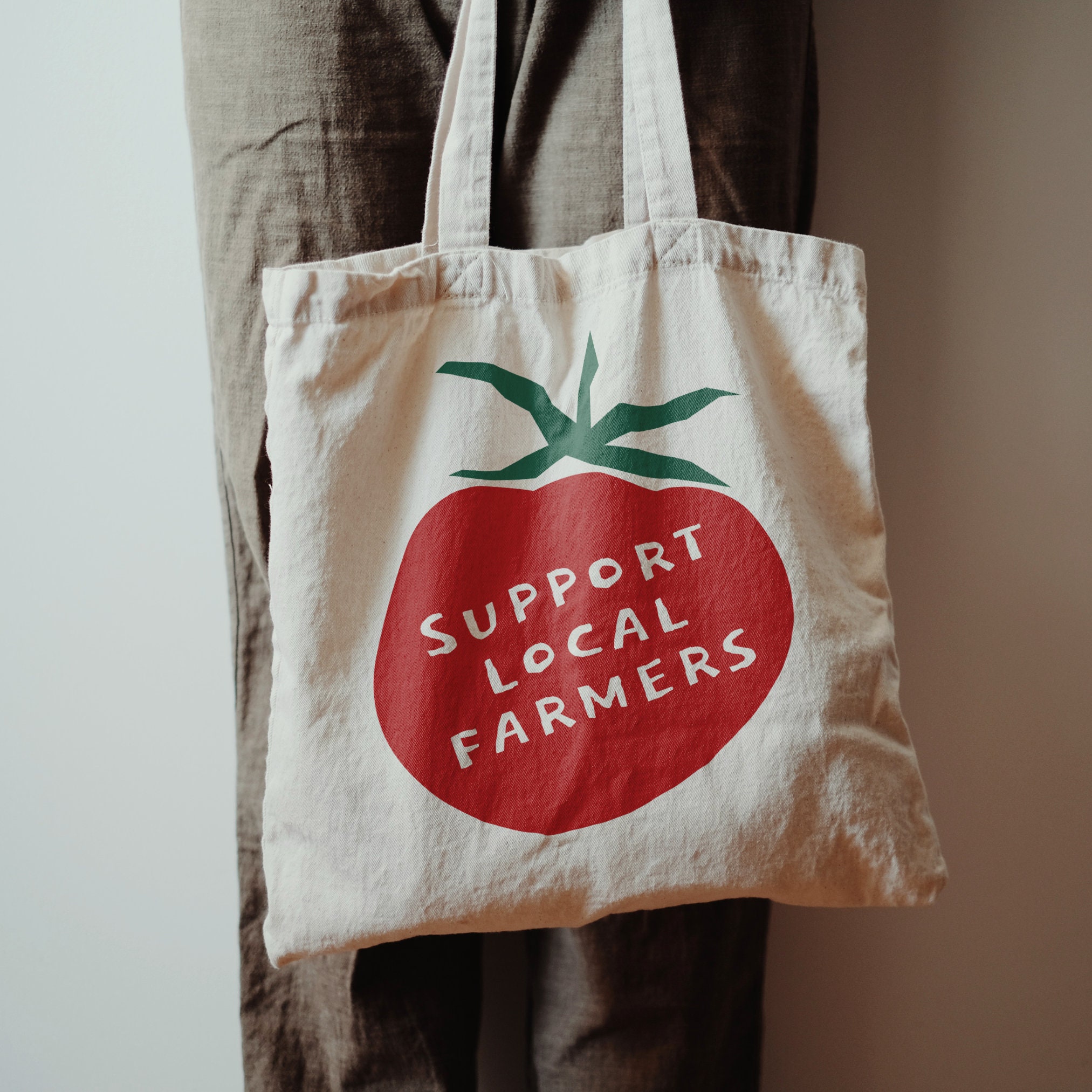 Support Local Farmers Tote Bag Shop Small, Shop Locally, Farming Tote ...