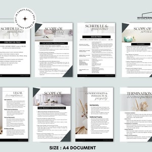 Interior Design Scope of the Work Template - Fully Editable - Canva ...