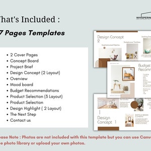 Interior Design Mood Board Template Fully Editable Canva Template Mood ...