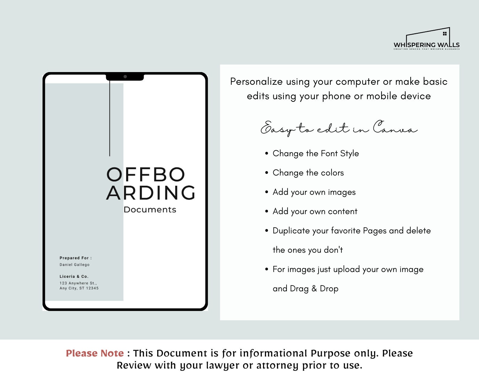 Interior Design Offboarding Documents Template - Fully Editable - Canva ...