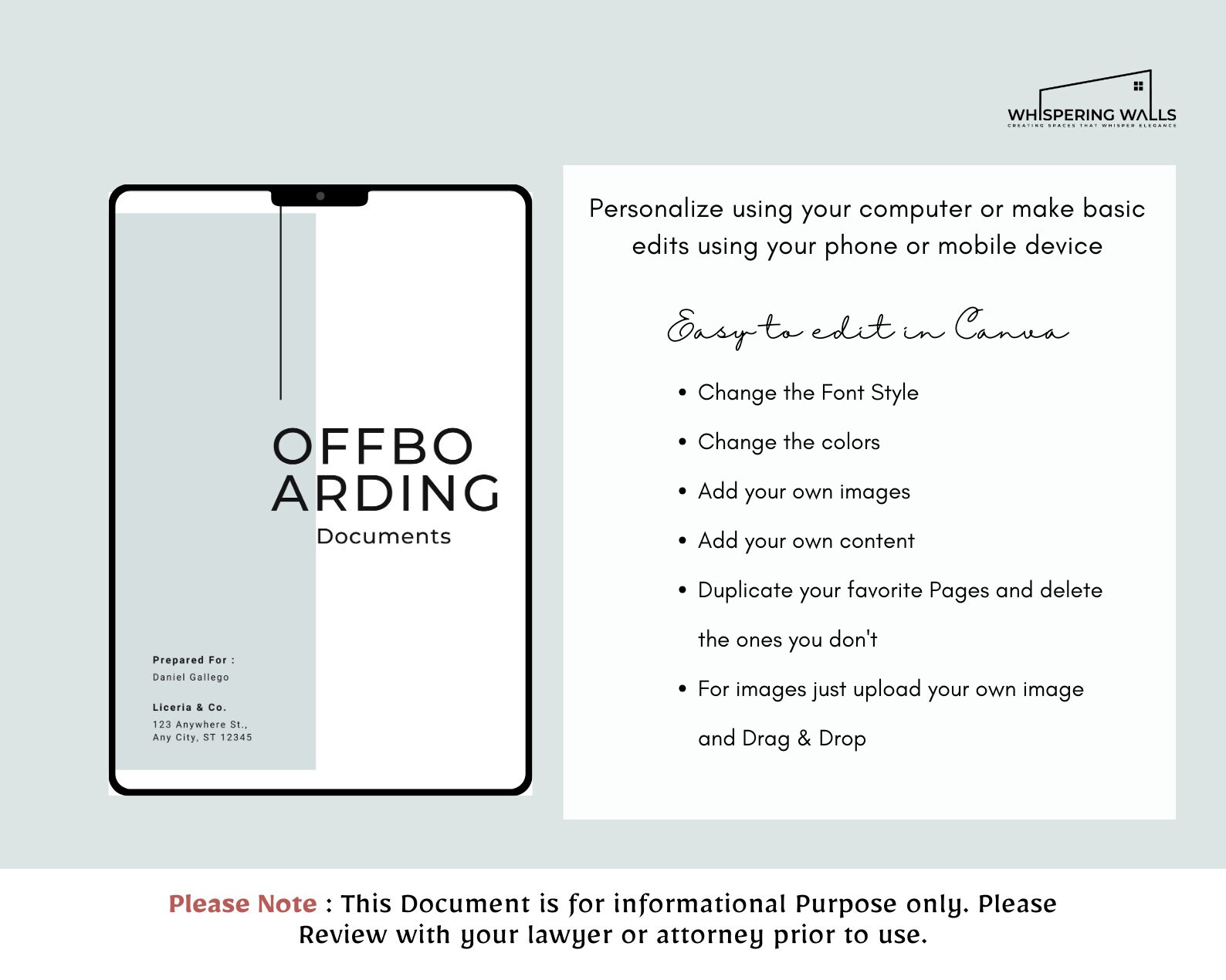 Interior Design Offboarding Documents Template - Fully Editable - Canva ...
