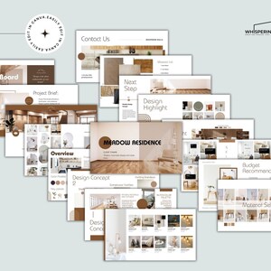 Interior Design Mood Board Template - Fully Editable - Canva Template ...