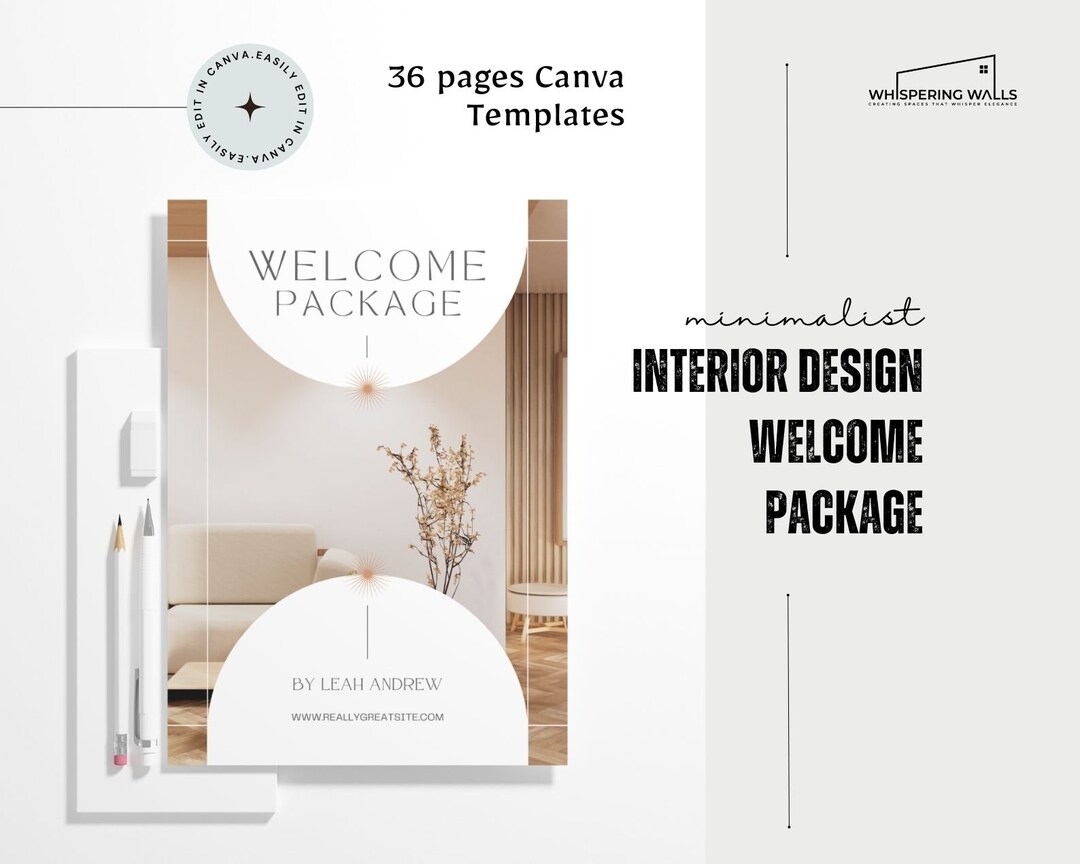 Interior Design Welcome Package Template - Fully Editable - Canva ...