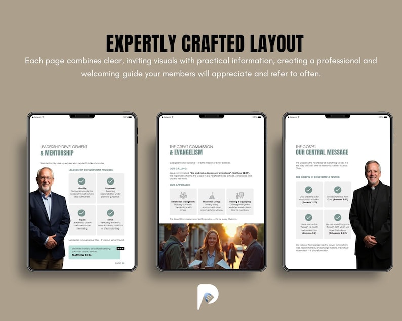 Evangelical Church Welcome Guide Template | 50-page New Member Packet ...