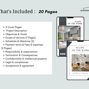 Interior Design Scope of the Work Template - Fully Editable - Canva ...