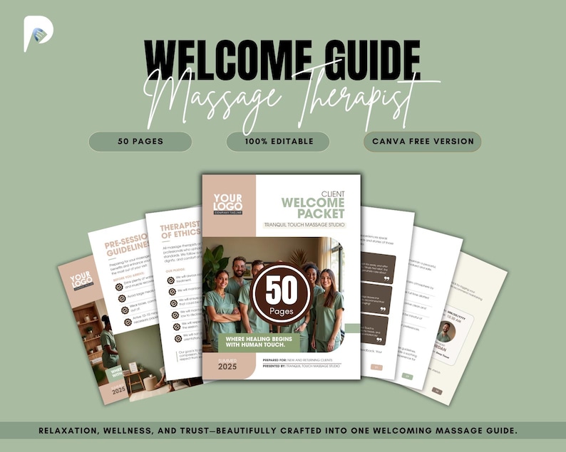 Massage Therapist Welcome Guide | Client Onboarding Packet, Policies ...