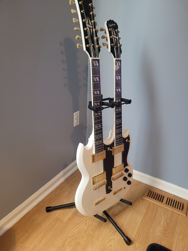 Double Neck Guitar Stand - Guitars - Etsy
