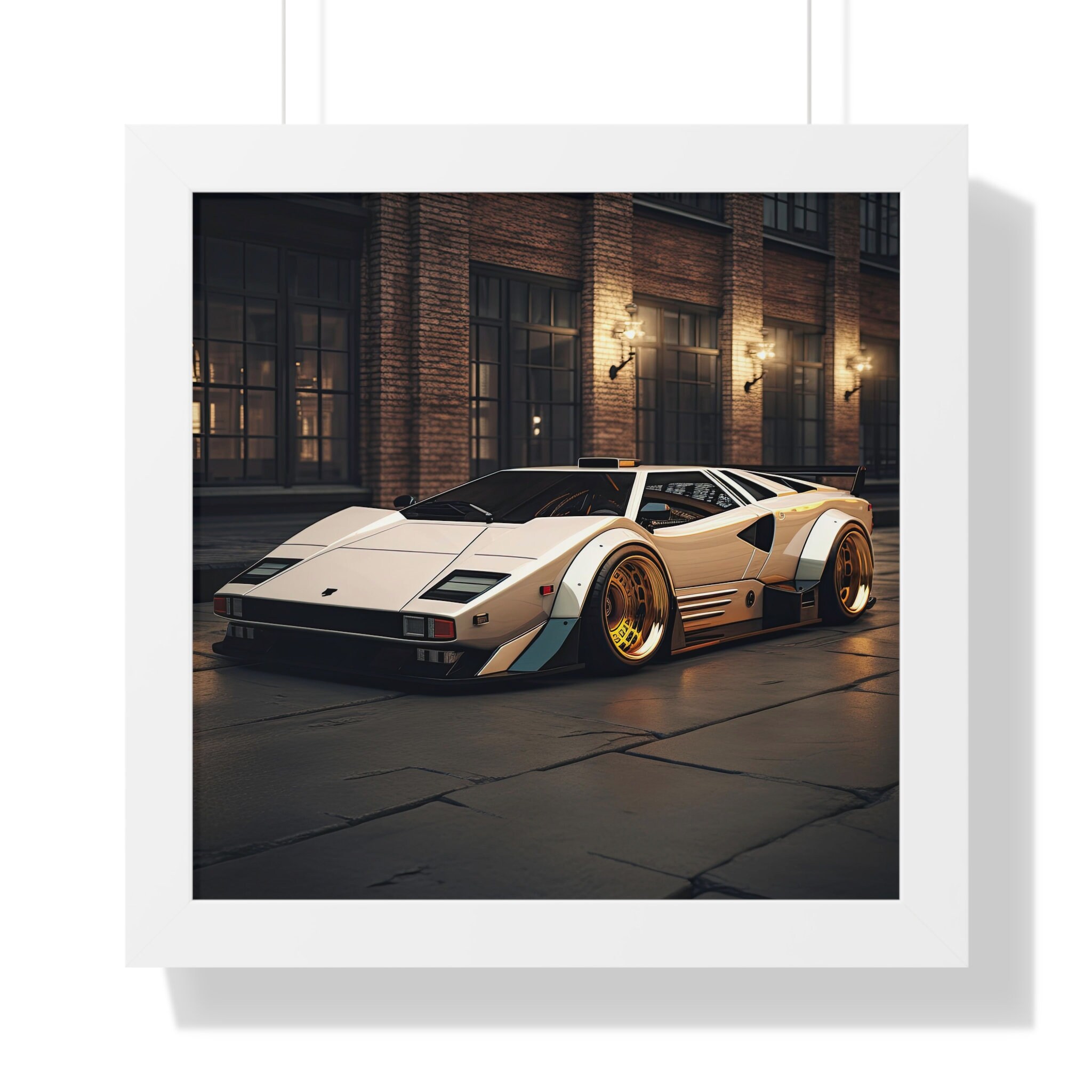 Lamborghini Countach & BMW E30 Merging, Canvas, Poster, Car Poster, Car ...