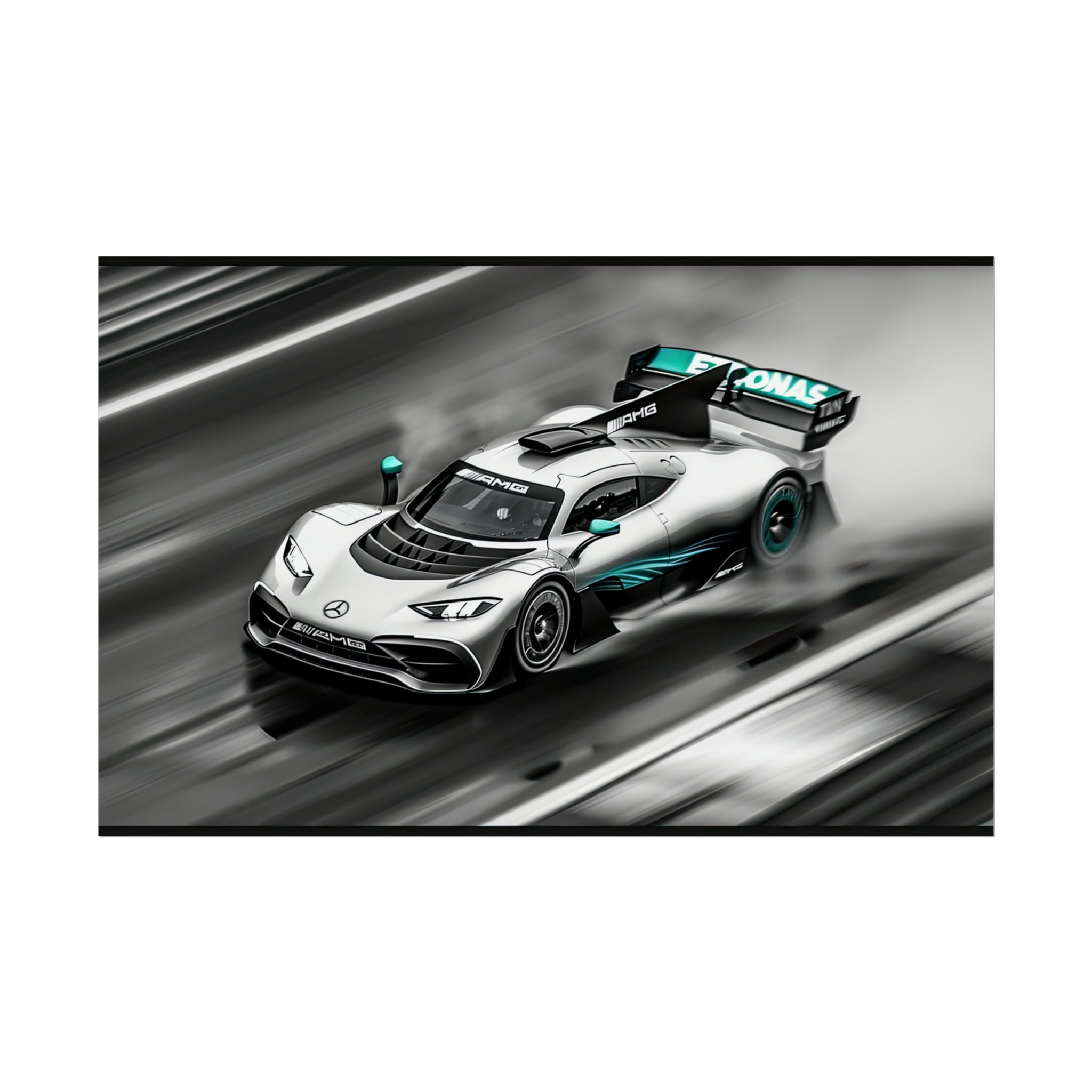 Mercedes Hypercar Poster: Formula One Racing Art - Etsy