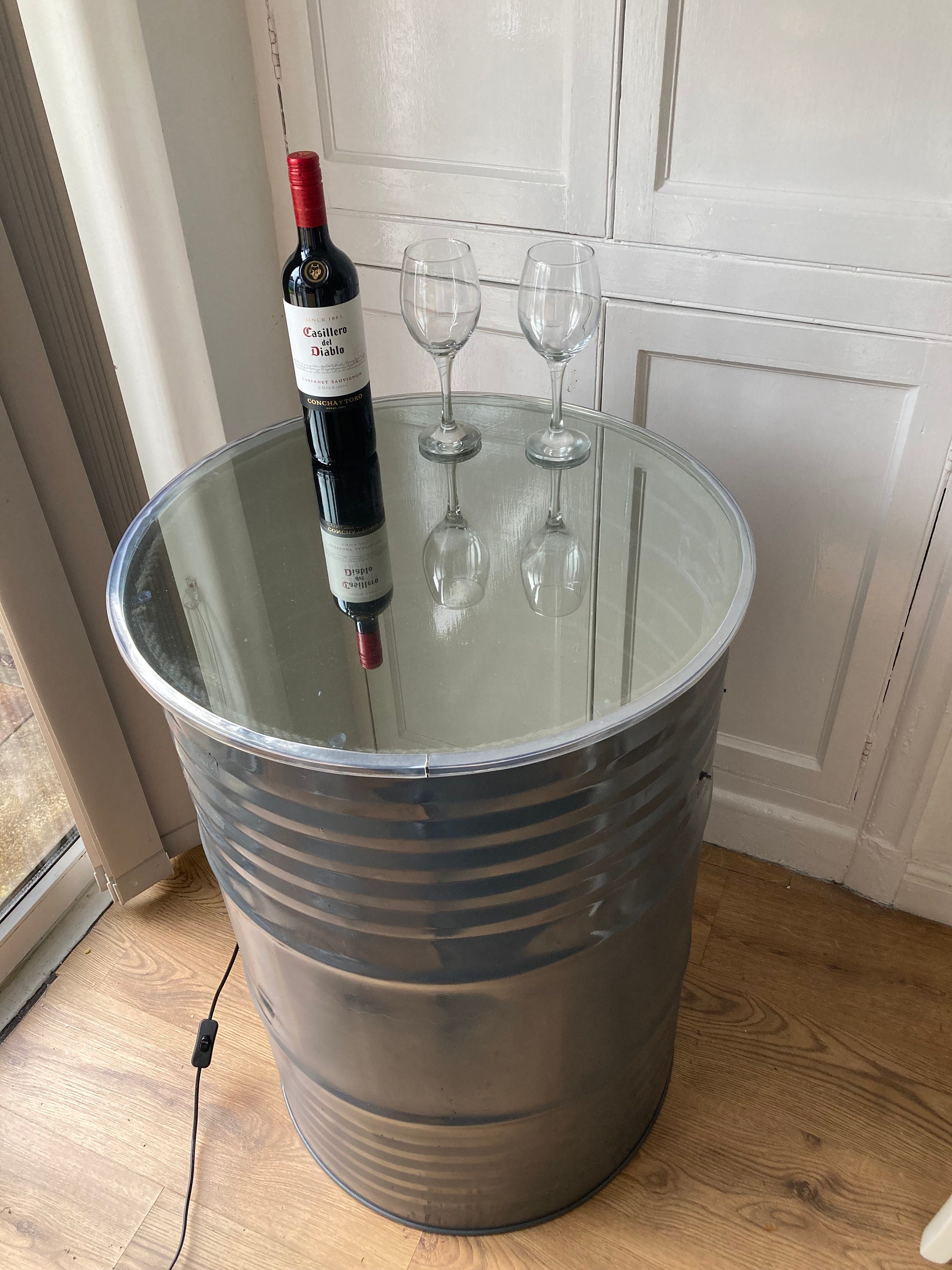 Infinity Tunnel Oil Drum Table - Etsy UK