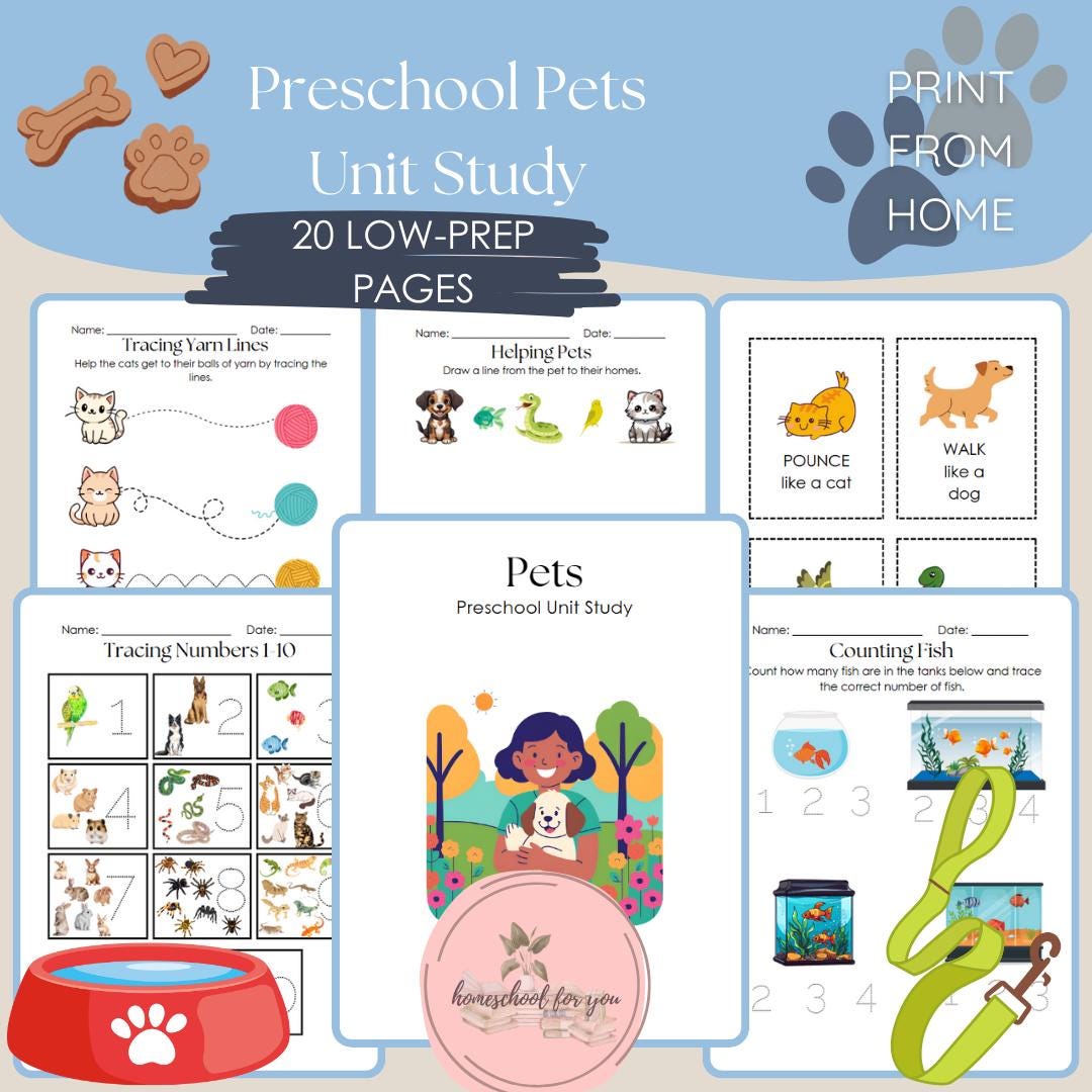 Preschool Pets Unit Study - Prek Activities, Crafts, Lessons ...