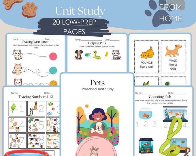Dogs Unit Study, Dog Anatomy and Dog Breeds Three-part Cards, Math ...