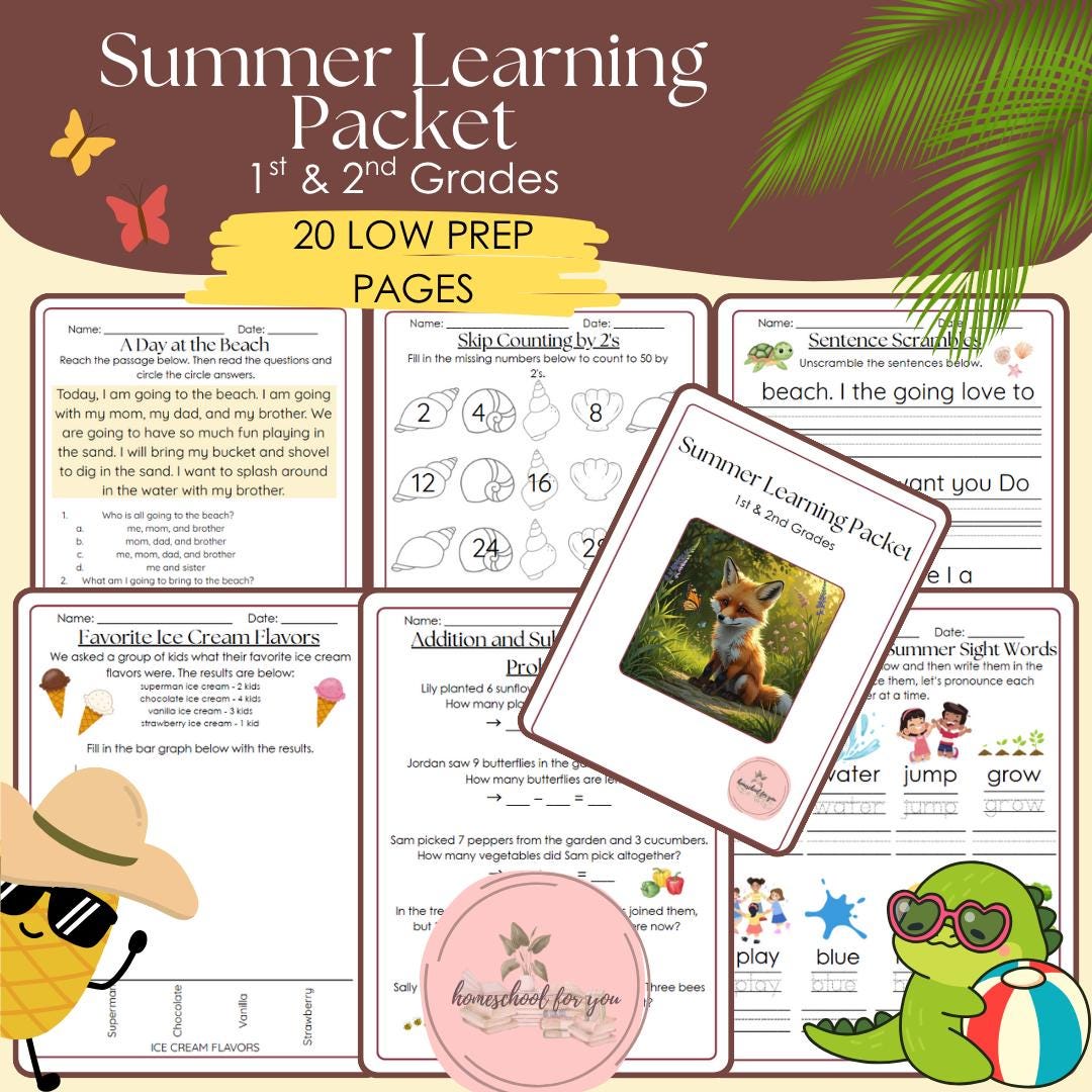 Summer Learning Packet for 1st and 2nd Grades - Summer Learning ...