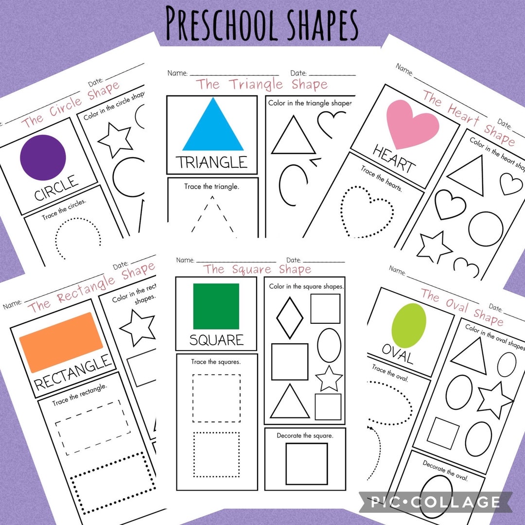 DIGITAL Preschool Shapes Bundle - Etsy