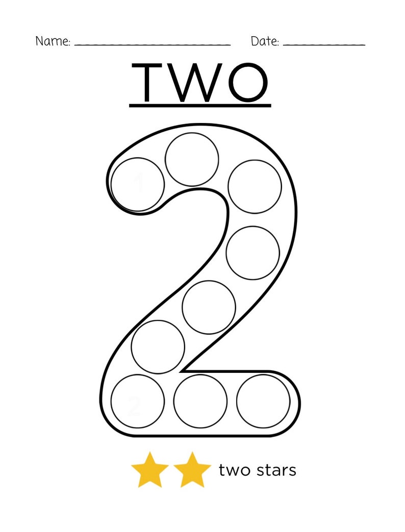 DIGITAL Preschool Numbers 1-10 Workbook - Etsy