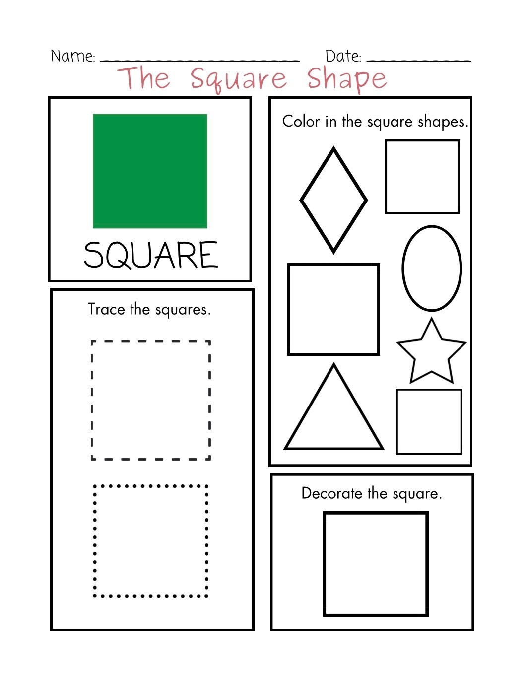 DIGITAL Preschool Shapes Bundle - Etsy