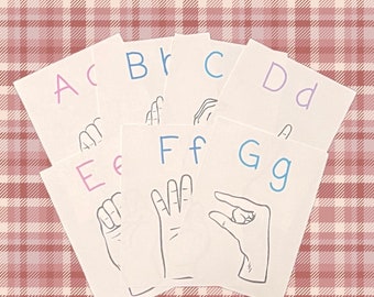 American Sign Language Numbers, ASL Flash Cards, ASL Digital Prints ...