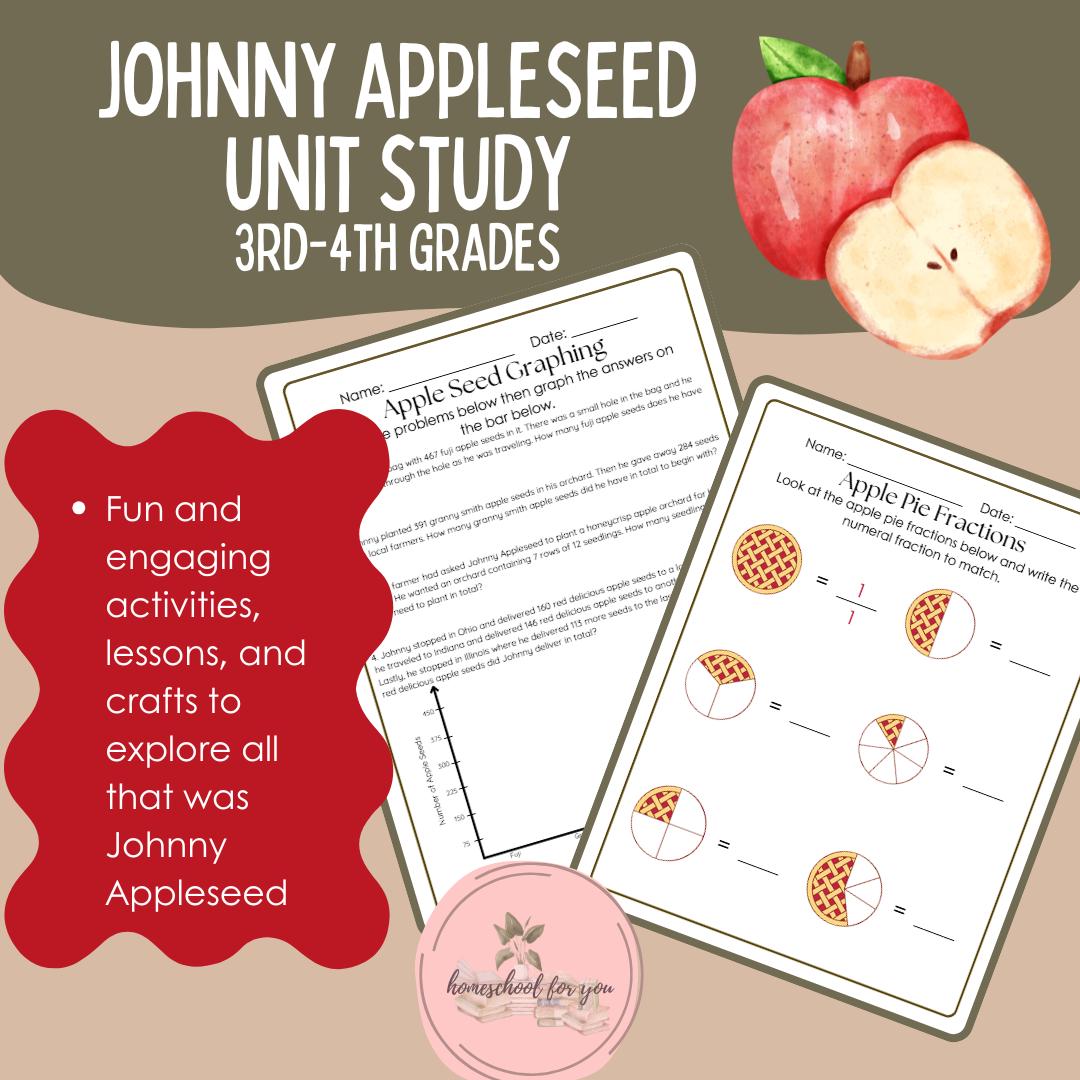 3rd-4th Grade Johnny Appleseed Unit Study | American History ...