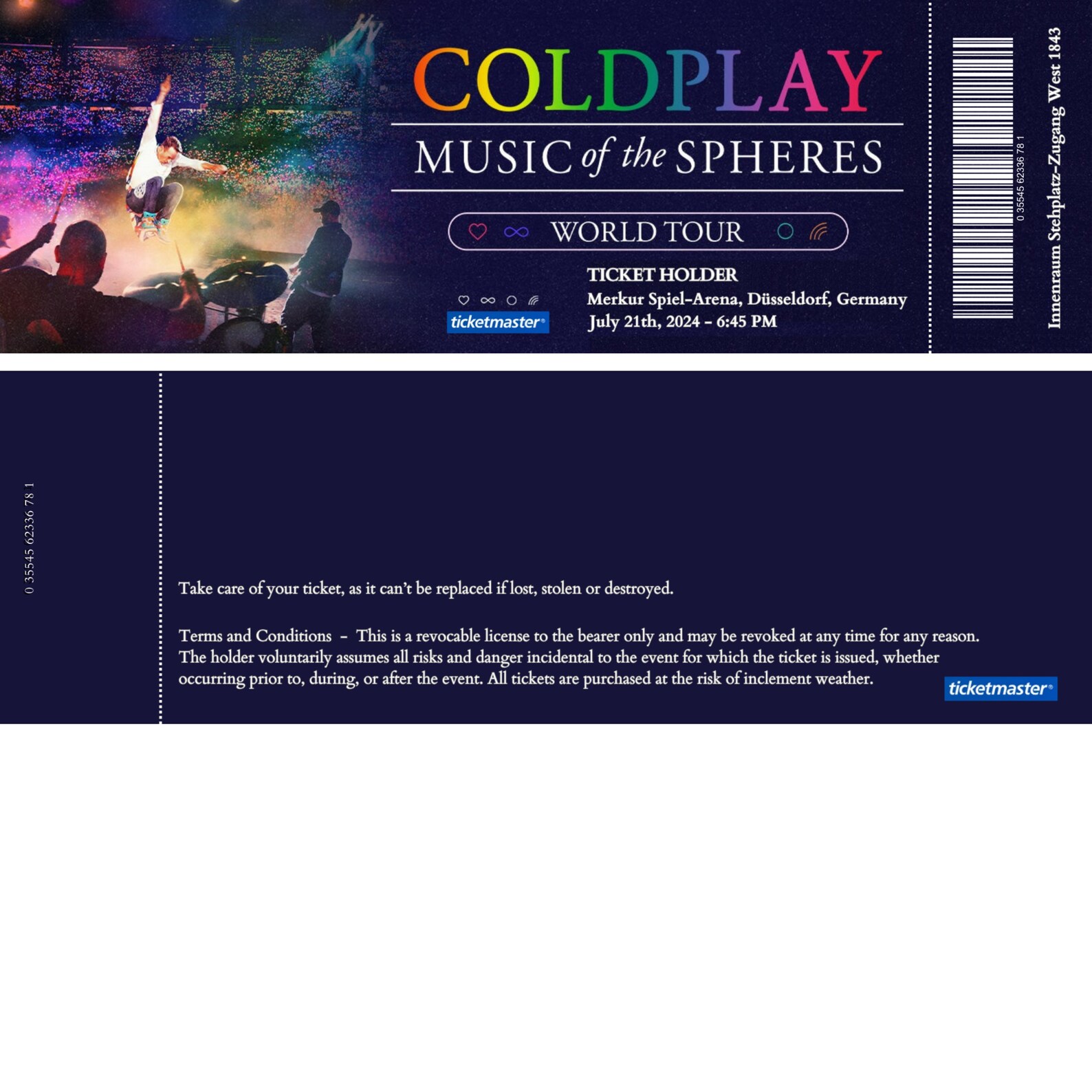 Personalized Coldplay Music of the Spheres Tickets / Printable Ticket ...